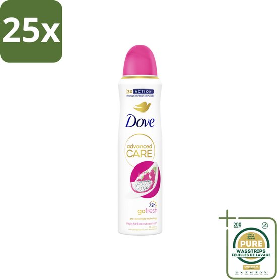 25 x Dove – Deodorant Spray – Dragon Fruit & Coconut Cream – 150 ml ...