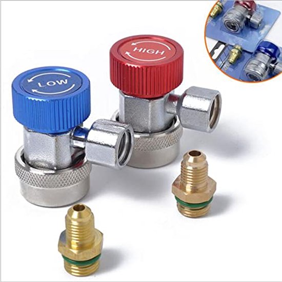 AC R134A-adapter, verstelbare 134A R-134A snelkoppeling, 1/4 inch ...