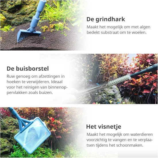 6-in-1 Aquarium Reinigingsset voor een Schoner Aquarium | bol