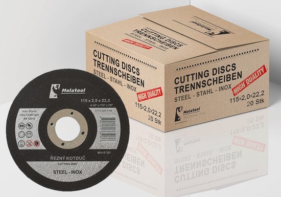 Slijpschijven voor metaal en staal – 20 stuks 115 x 2,0 mm – Flexibele ...