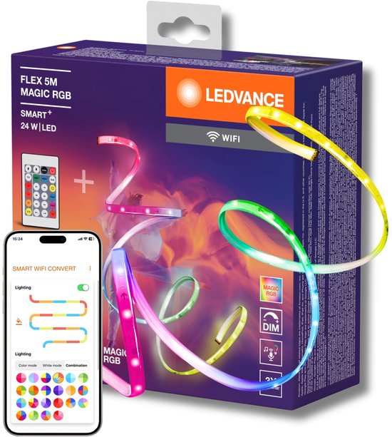 LEDVANCE SMART+ WiFi FLEX 3M LED strip, wit, 22W, 500lm | bol