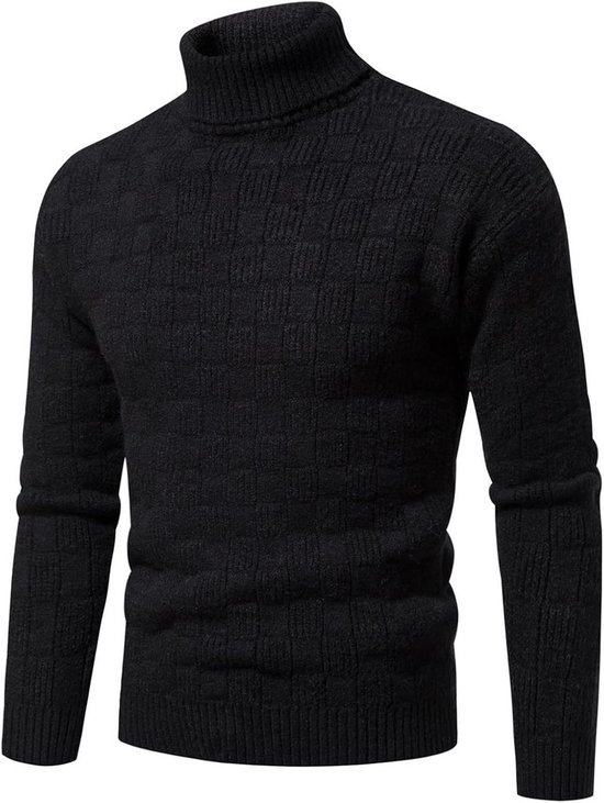 Fijn Gebreide Herentrui met Rolkraag - Lichte Winter Trui ...