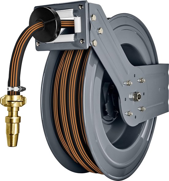 Automatische Slanghaspel met 20 Meter Waterslang en Messing Koppelingen ...