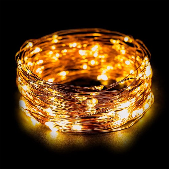 Waterdichte Nano LED Lichtketting 14 Meter Warm Wit met Timer voor ...