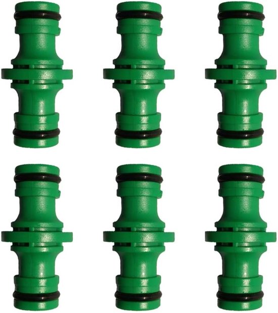 6 Stuks Dubbele Slangkoppeling Verlengstuk 1/2 Inch voor Tuinslang ...
