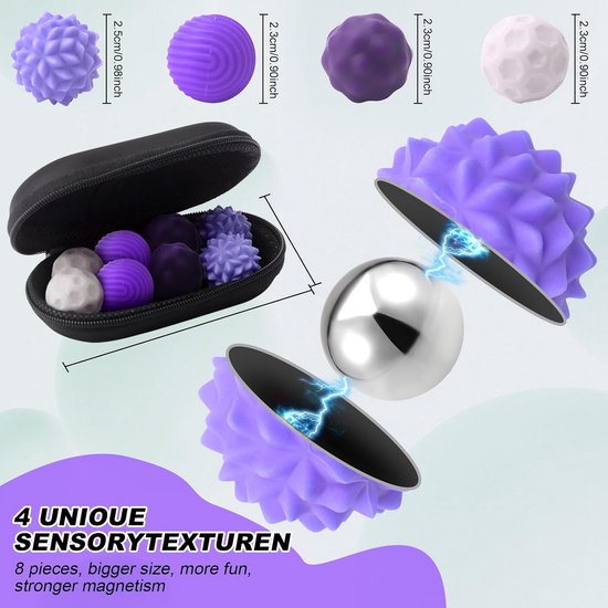 8 Stuks Magnetische Sensorische Ballen Speelgoed voor ...