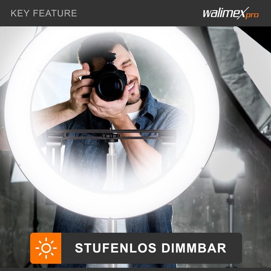 Dimbare LED-ringlamp 32W met Bi Color functie en accessoires | bol