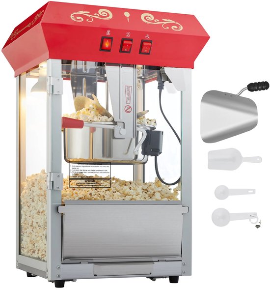 ROOTY Popcorn machine - Popcornmaker - Popcornmakers - Rood - Maakt 48 ...