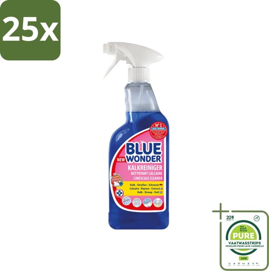 25 x Blue Wonder Kalkreiniger Spray 750 ml - Grootverpakking ...