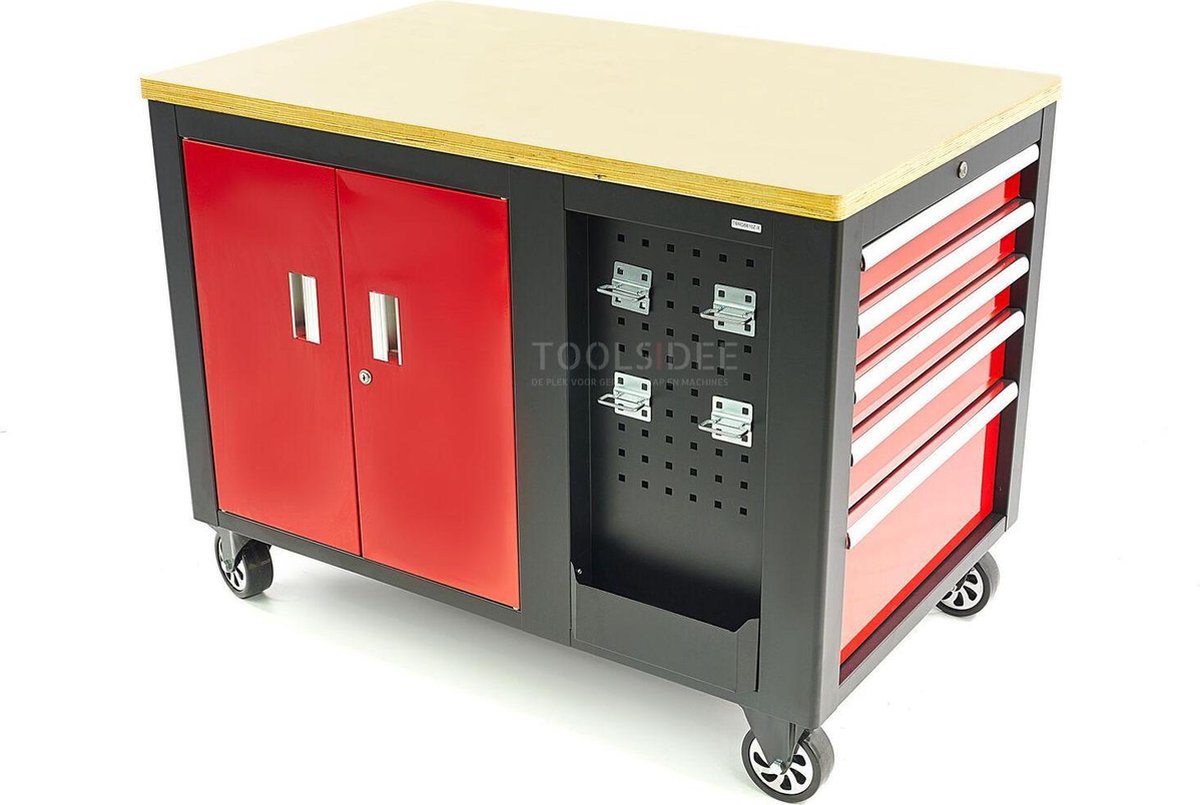 HBM Mobiel Werkstation, Werkbank, Gereedschapswagen Met 10 Laden en ...