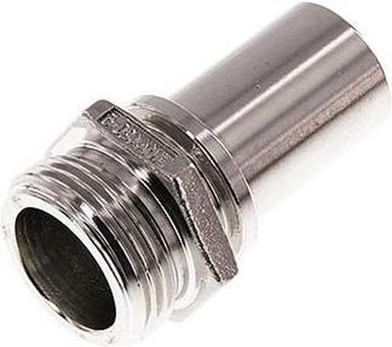 G 3/4'' Buitendraad x 19mm RVS Slangpilaar met Veiligheidskraag DIN 2817 -... | bol