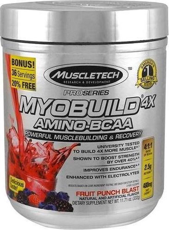Pro Series Myobuild 4x (36 serv) Fruit Punch Blast | bol.com