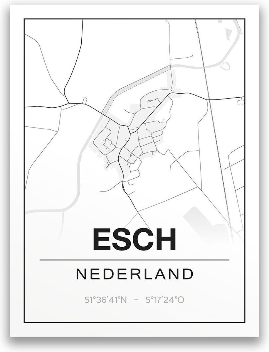 Poster/plattegrond ESCH - A4 | bol.com