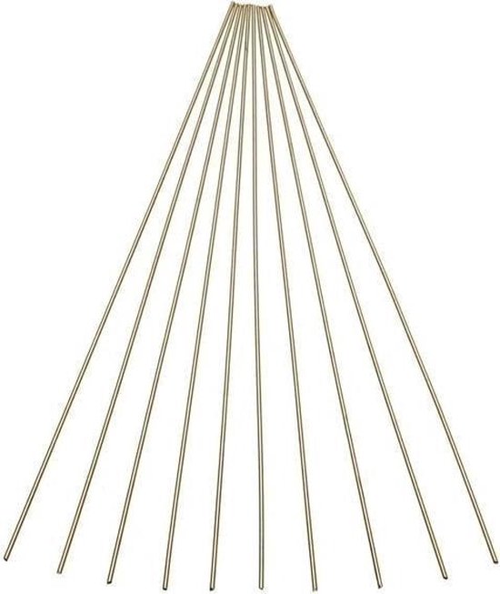 10 stuks 1.6mm x 250mm HS221 messing lassen staaf messing loodsen | bol.com