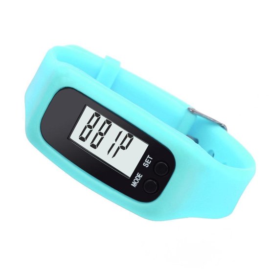 Digitale stappenteller | calorieteller | licht blauw | bol