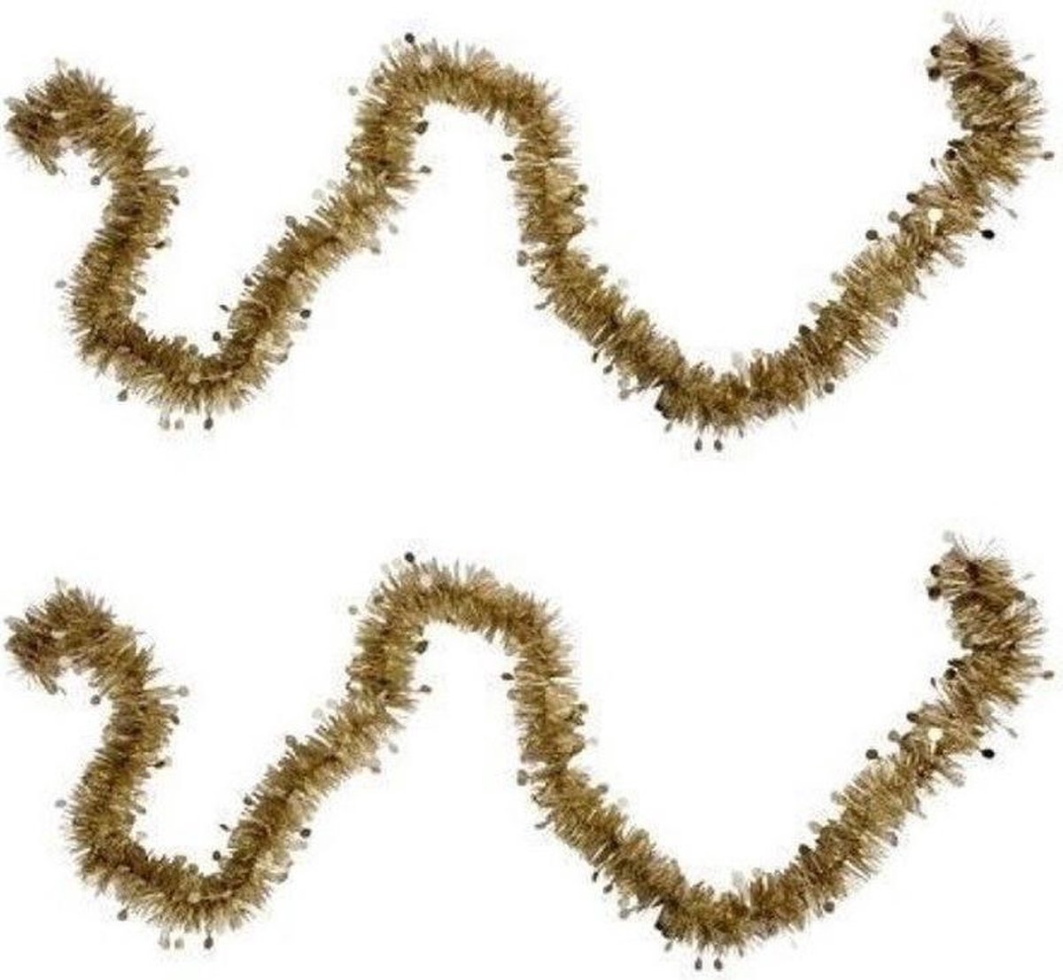 2x Folieslinger kerstboom decoratie kerstslinger goud 8 cm x 2 m ...