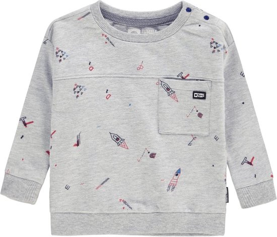 Tumble 'n dry Jongens Sweater Kimon - light grey melange - Maat 86 ...