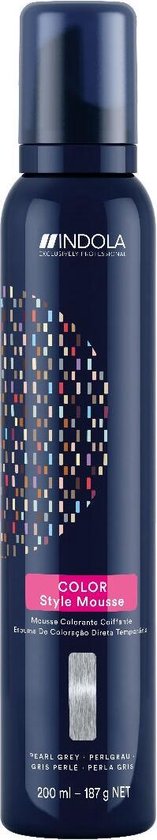 Indola Color Style Mousse Pearl Grey - Haarmousse - 200 ml | bol