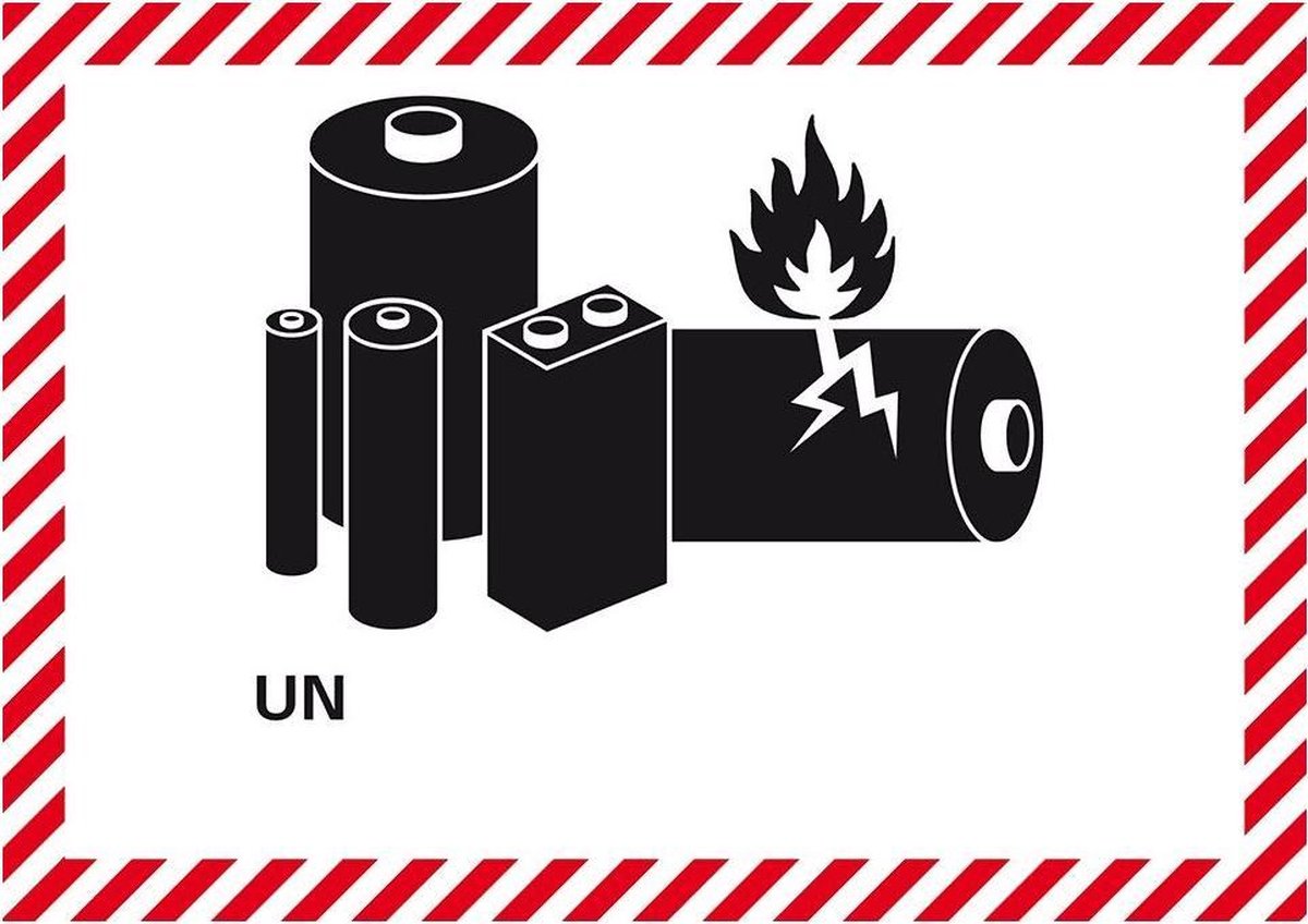 Lithium-Ion Batteries sticker nieuw 120 x 110 mm | bol.com