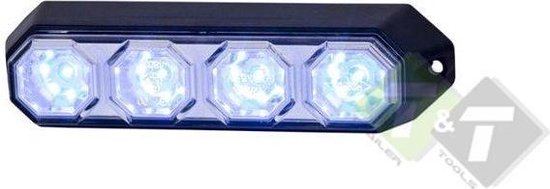Stroboscooplamp, Waarschuwingslamp LED, BLAUW, 12 tot 24 Volt, Horpol | bol