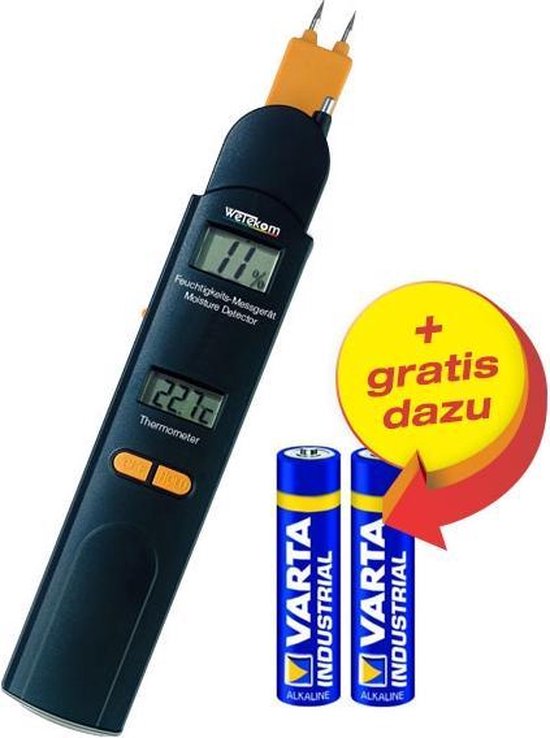 Wetekom Vochtmeter 0-60%/thermometer -10 tot + 50° C | bol
