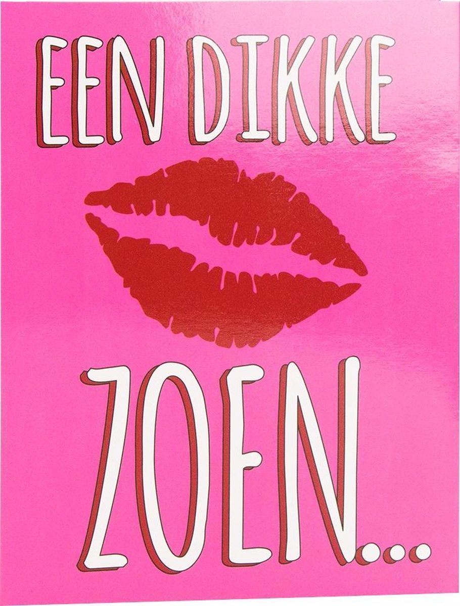 Wenskaart Dikke Zoen 17cm | bol.com