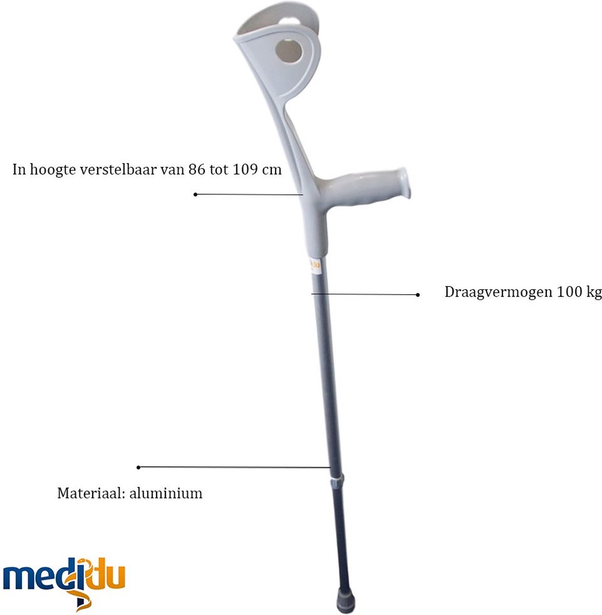 Dunimed Premium Elleboogkruk / Loopkruk (Per stuk) | bol.com