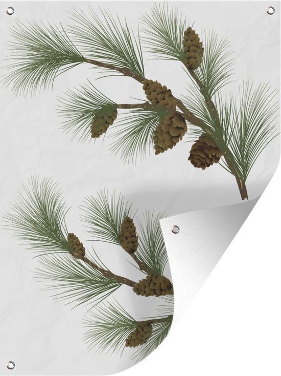 Tuin decoratie twee dennentakken - 30x40 cm - Tuindoek | bol.com