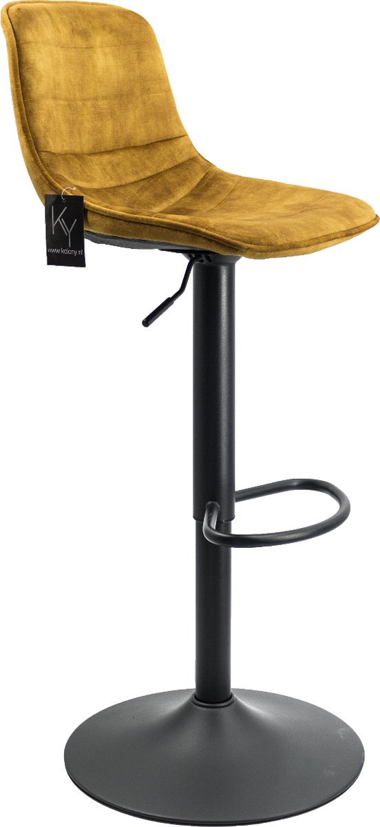 Barkruk velvet oker | bol.com