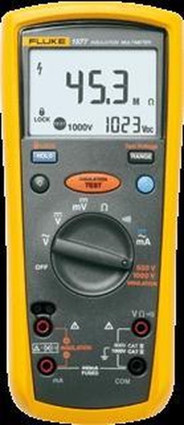 Fluke 1577 True-RMS isolatie multimeter in koffer - AC/DC 1000V & 400mA ...