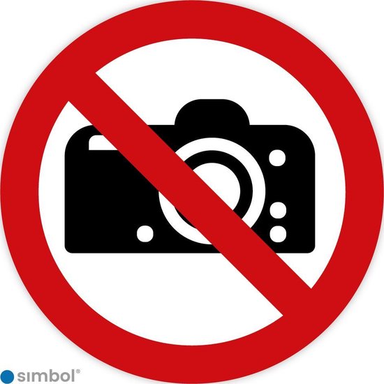 Simbol Stickers Verboden Te Fotograferen Geen Foto s Maken P029
