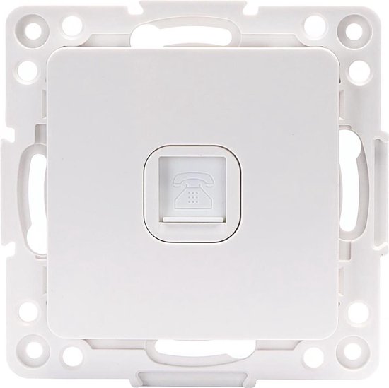 Telefoon Stopcontact - Wandcontactdoos - Aigi Jura - Inbouw - Vierkant ...