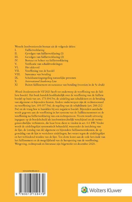 Vereffening van de boedel | 9789013159479 | B. Wessels | Boeken | bol