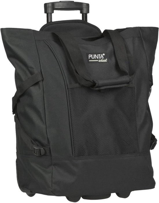Punta Trolley Shopper Big Wheel Zwart 36 Liter | bol