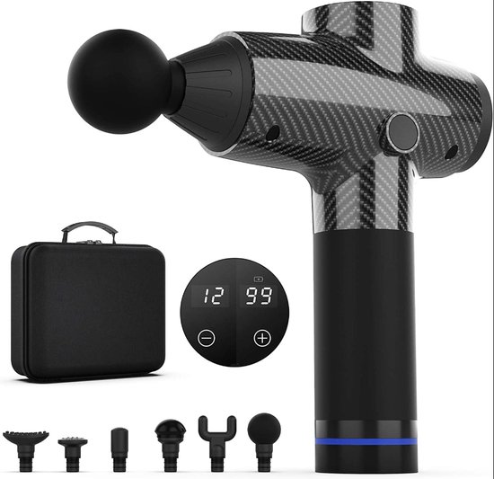 Massage Gun - Deep Tissue – Spier – Nek - Rug - Massager - 6 Snelheden ...
