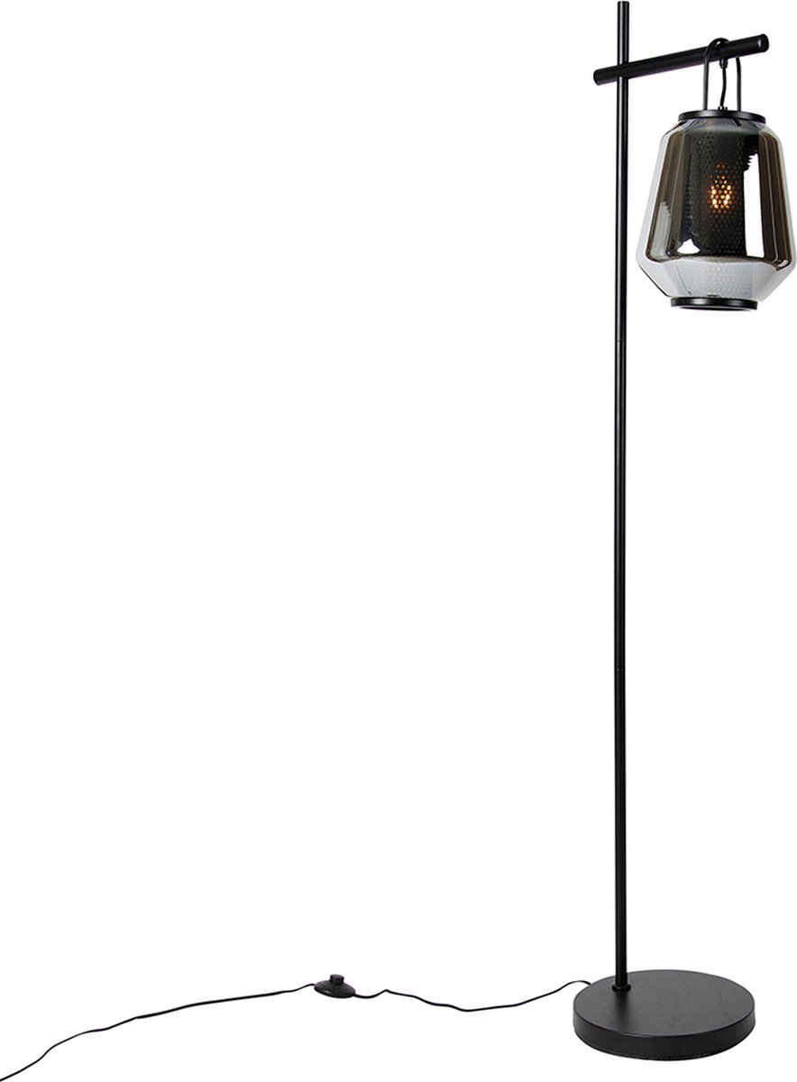 QAZQA kevin - Art Deco Vloerlamp | Staande Lamp - 1 lichts - H 154 cm ...