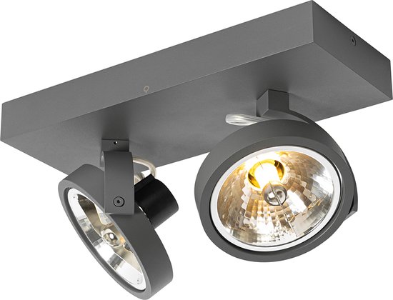 QAZQA go - Design Plafondspot | Spotje | Opbouwspot - 2 lichts - L 30 ...