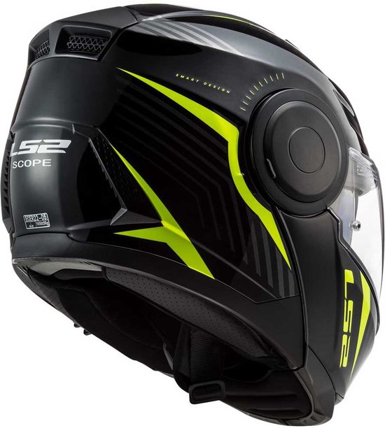 LS2 FF902 Scope Skid Black Hivis Yellow Modular Helmet XL - Maat XL ...