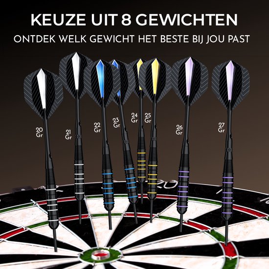 Navy Strikes Dartpijlen Set - 20 22 24 26 Gram - 12 Darts - 21 23 25 27 ...
