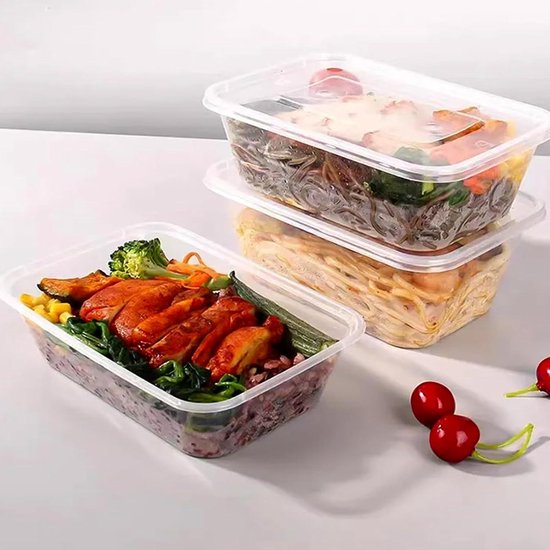 50 Piece Set of 500 ml Storage Containers with Lid - Lightproof BPA ...