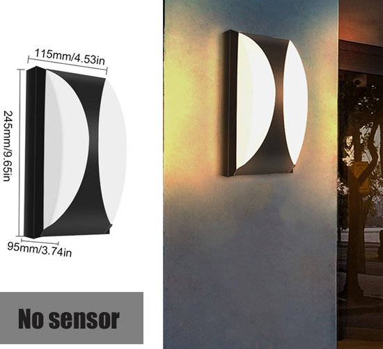 Haobosic - LED Buitenwandlamp met Bewegingssensor, Waterdicht IP66 ...