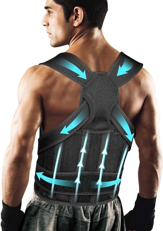 Posture Corrector Spinal Support Adjustable Shoulder-Lumbar Strap ...