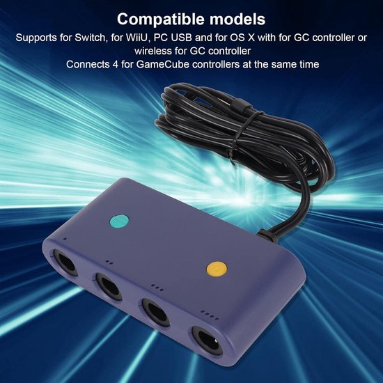 Gamecube Controller Adapter 3 in 1 Converter - Wiiu Switch PC - voor ...