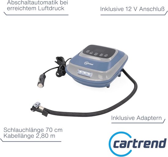 Digitale Compressor voor Banden - 12V, Automatische Uitschakeling, LED ...