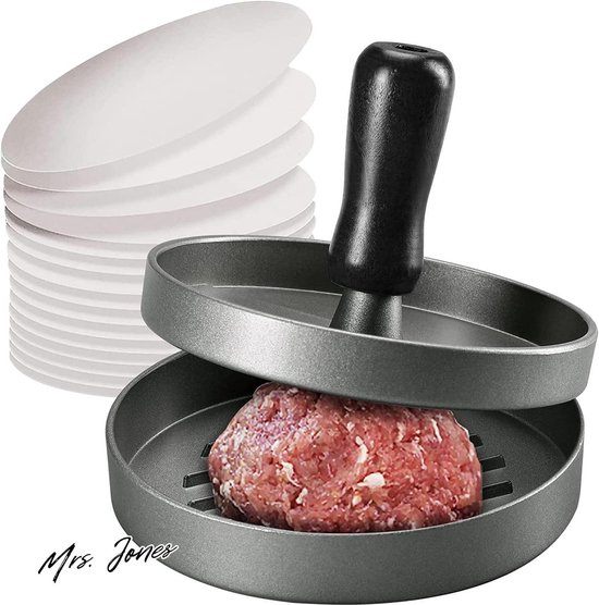 Mrs. Jones Burger Press 100 waspapier anti-aanbakvlees hamburgermaker ...