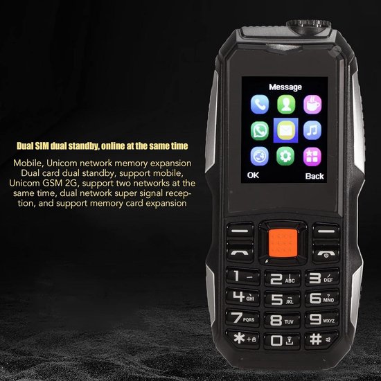 Robuuste 2G Senioren Telefoon Grote Knoppen Sterk Geluid Dubbele Kaart ...
