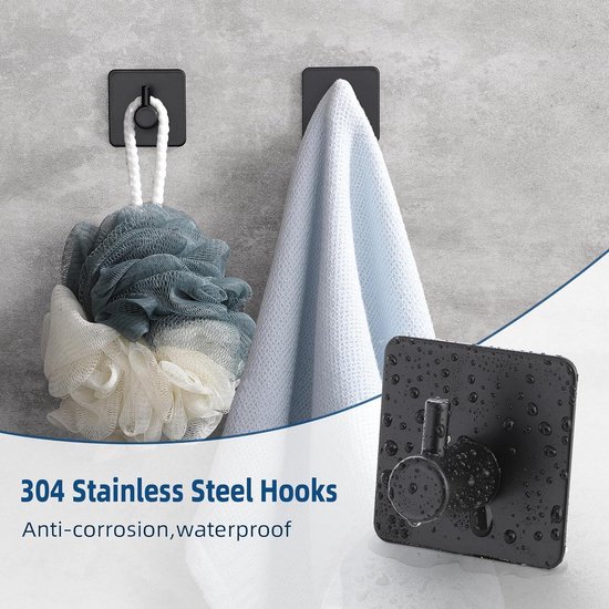 Toiletpapierhouder met kleefhaken - Zelfklevende wc-rolhouder van 304 ...