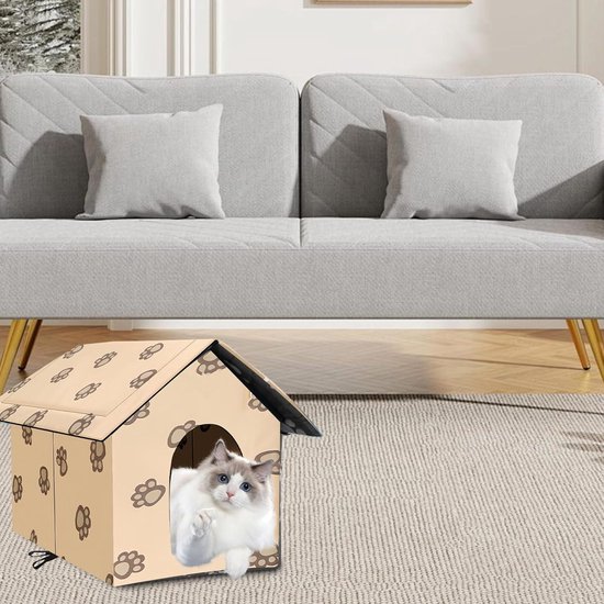 Kattenhuis voor buiten winterbestendig - waterdicht en warm ...