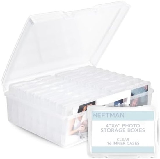 Selbro ® 4 x 6 foto-opbergdozen met 16 binnenfotohoesjes voor 1600 foto ...