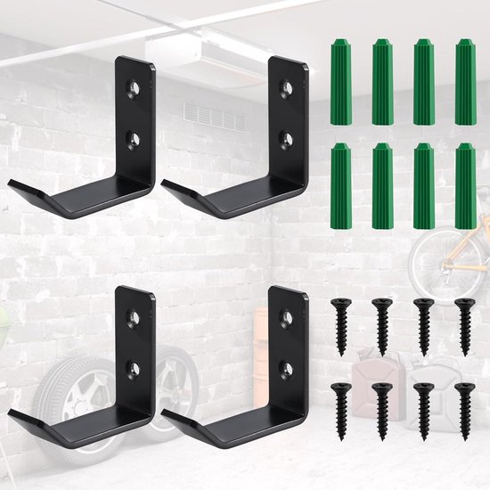 4 Stuks Jack Stands Wall Mount Organizer Roestvrijstalen Houderhaak ...